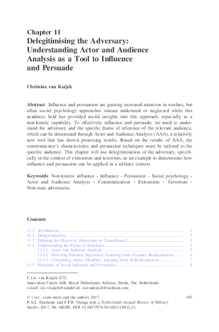(PDF) Delegitimising the Adversary: Understanding Actor and Audience ...