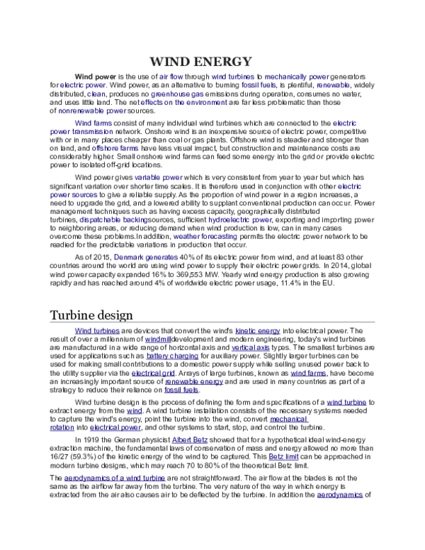 (DOC) WIND ENERGY