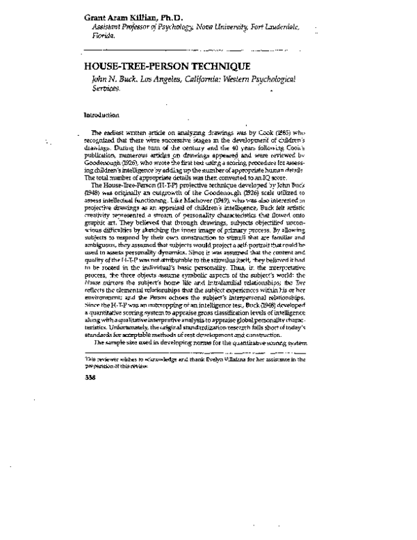 (PDF) House Tree Person (H T P)