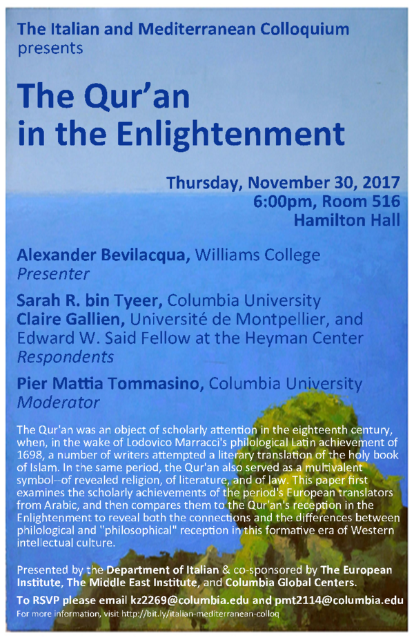 (PDF) Alexander Bevilacqua, The Qur'an in the Enlightenment