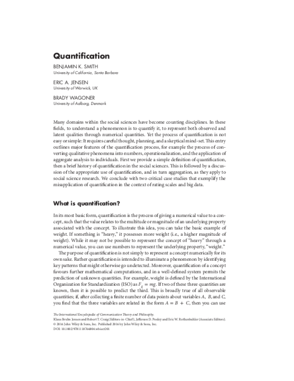 (PDF) Quantification