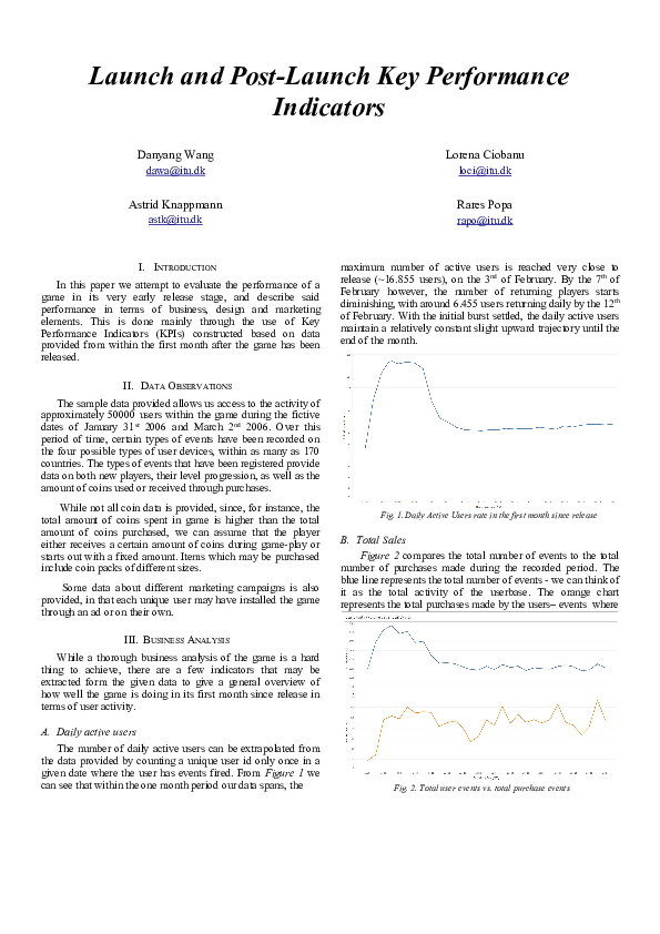 (PDF) Launch and Post-Launch Key Performance Indicators