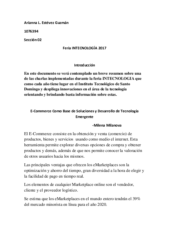 (DOC) Intecnologia 2017 - Arianna Estévez Guzmán.