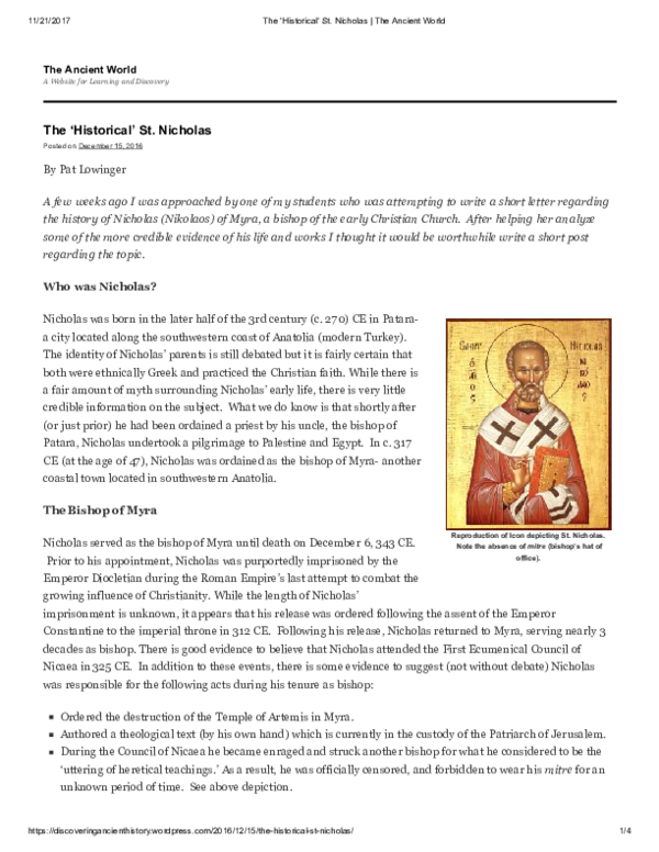 (PDF) The 'Historical' St. Nicholas