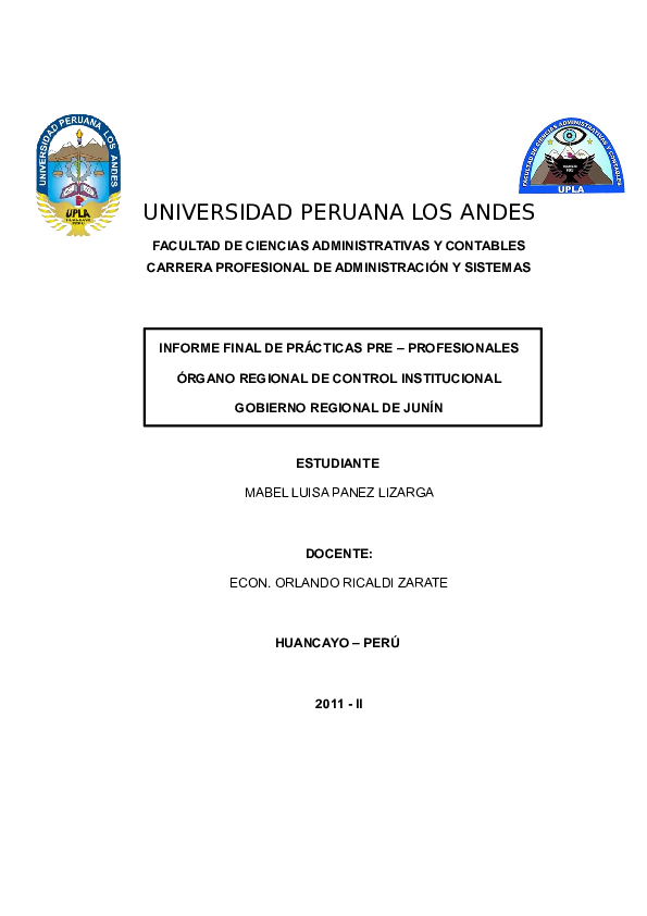 (PDF) UNIVERSIDAD PERUANA LOS ANDES FACULTAD DE CIENCIAS ...