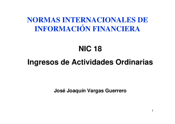 (PDF) NORMAS INTERNACIONALES DE INFORMACIÓN FINANCIERA @BULLET NIC 18 ...