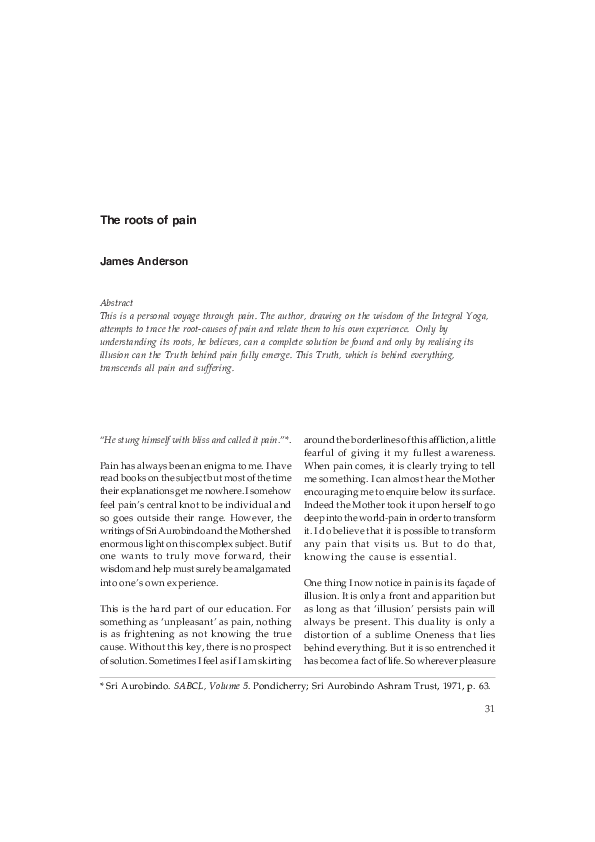 (PDF) The roots of pain