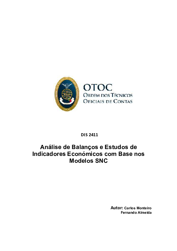 (PDF) Análise de Balanços e Estudos de Indicadores Económicos com Base ...