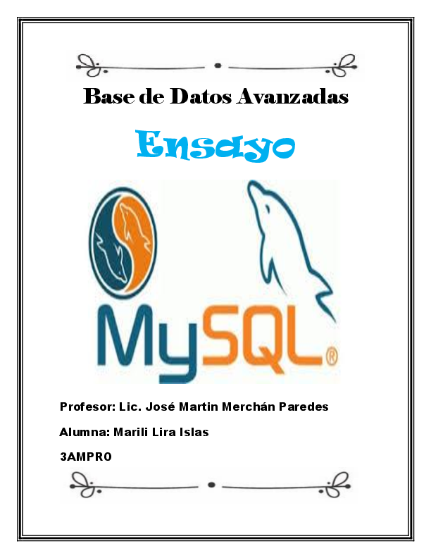 (DOC) Ensayo MYSQL