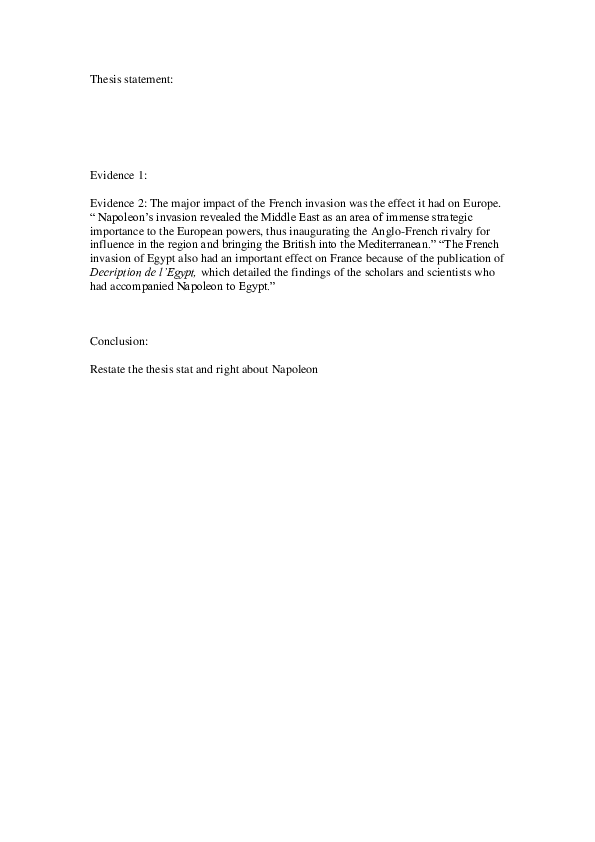 (DOC) Thesis statement