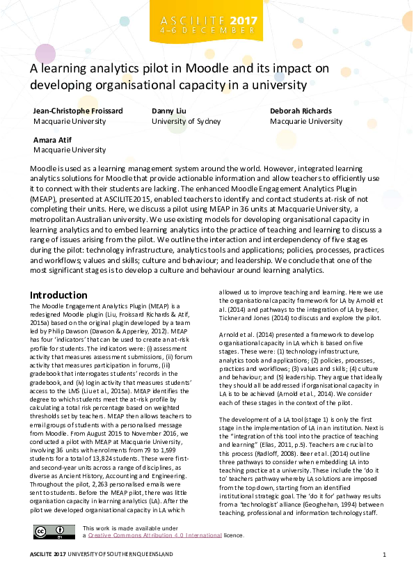 (PDF) A learning analytics pilot in Moodle and its impact on developing ...