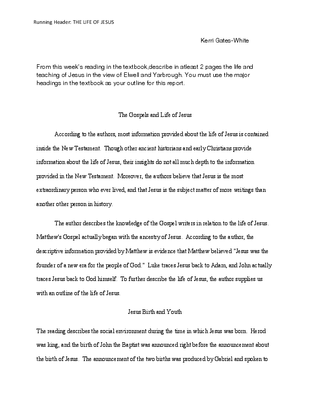 (PDF) The Life of Jesus