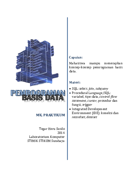 (PDF) SI 04. Praktikum Pemrograman Basis Data