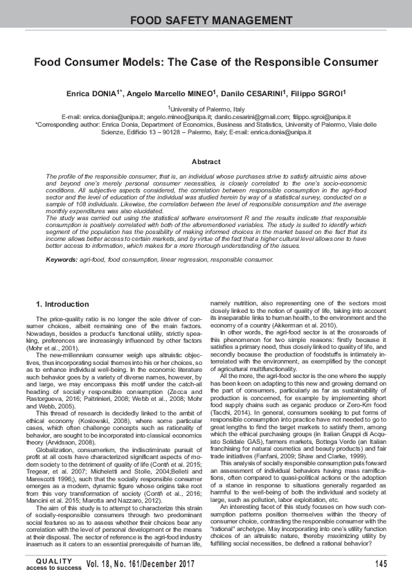 (PDF) FOOD SAFETY MANAGEMENT