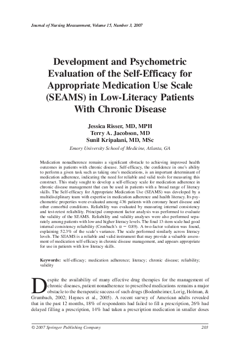 (PDF) Development and Psychometric Evaluation of the Self-Efficacy for ...