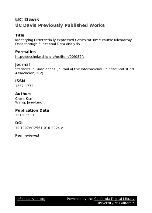 (PDF) Identifying Differentially Expressed Genes for Time-course Microarray Data through ...