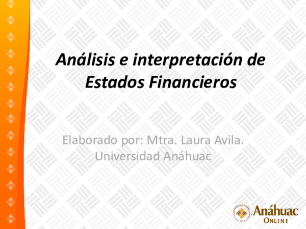 (PDF) Análisis e interpretación de Estados Financieros