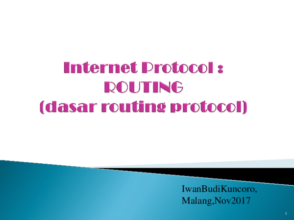 Dasar Routing Protocol Ppt