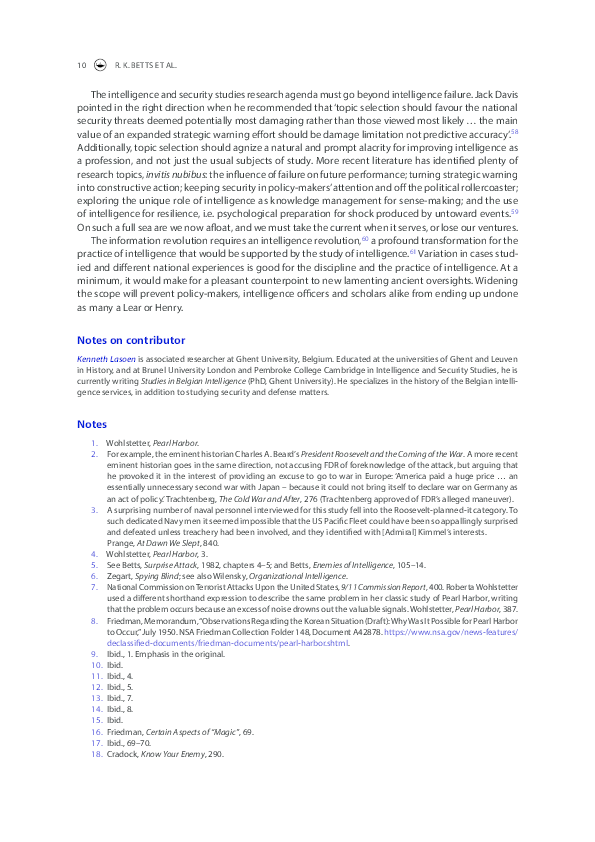 (PDF) Reactions to David Sherman's 'William Friedman and Pearl Harbor ...