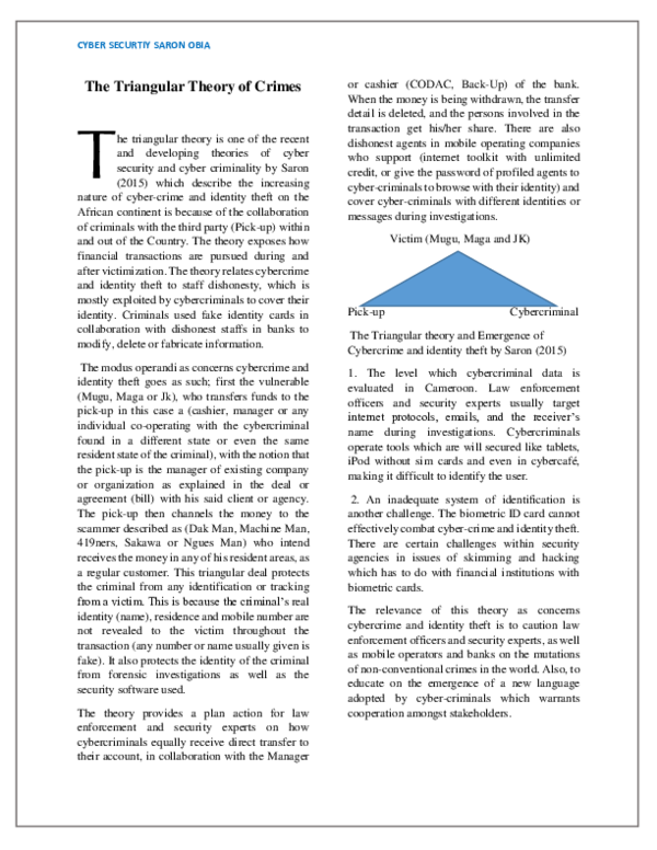 (DOC) The Triangular Theory of Crimes