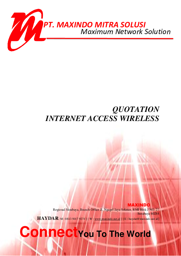 (DOC) QUOTATION INTERNET ACCESS WIRELESS | HaydarAfifuddin Sahab ...