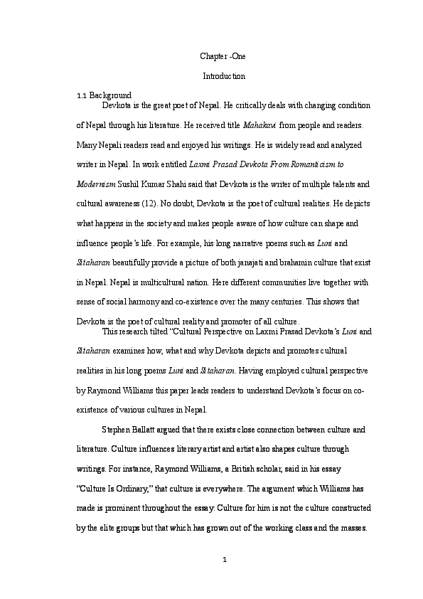 (DOC) Chapter -One Introduction