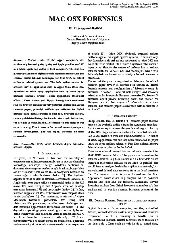 (PDF) MAC OSX FORENSICS