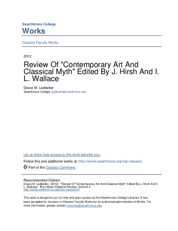 (PDF) Isabelle Loring Wallace, Jennie Hirsh (ed.), Contemporary Art and ...