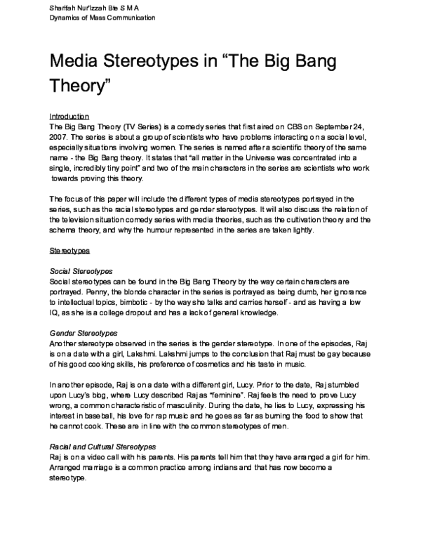 (PDF) Media Stereotypes