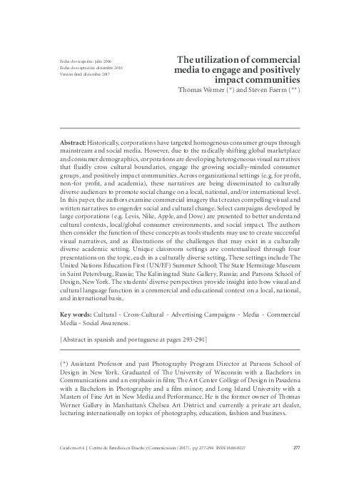 (PDF) The Utilization of Commercial Media to Engage and Positively ...