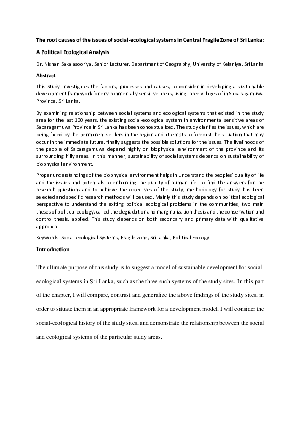 (DOC) The root causes of the issues of social