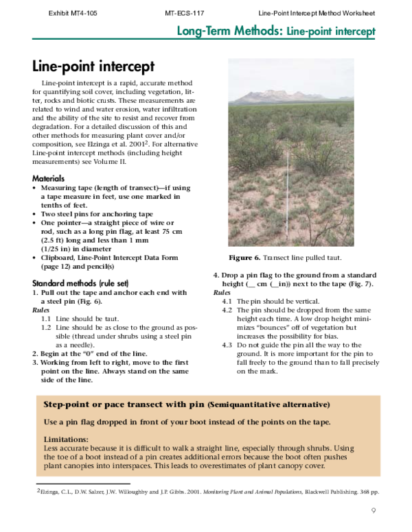 (PDF) Long-Term Methods: Line-point intercept Step-point or pace ...