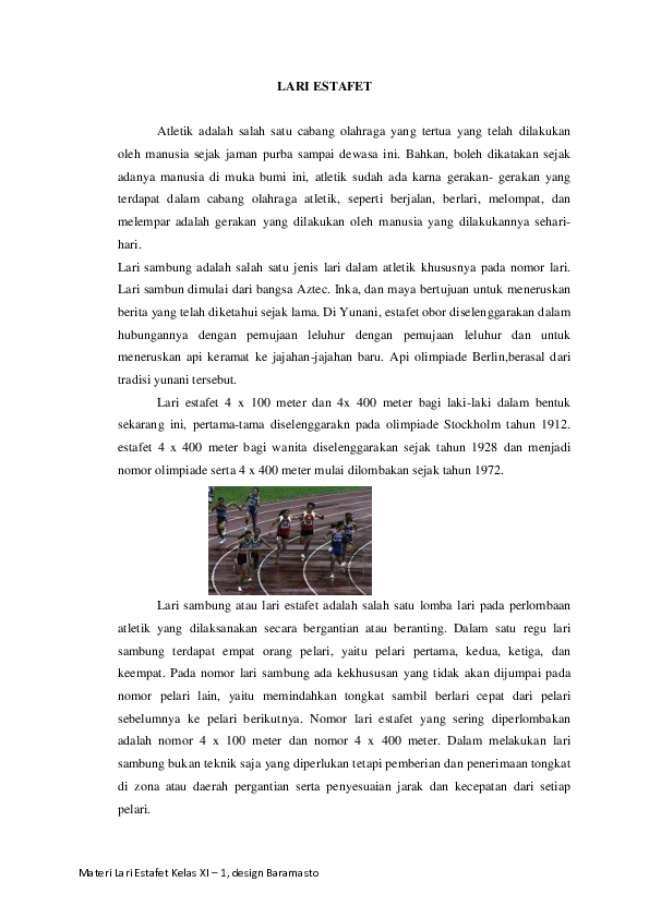 (PDF) Sejarah lari estafet kelas xi