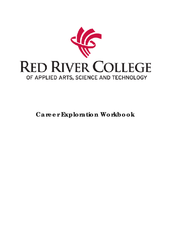 (PDF) Career Exploration Workbook