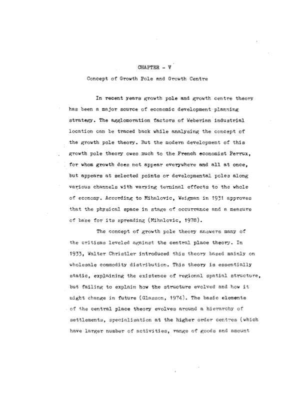 (PDF) CHAPTER -V Concept of Growth Pole and Growth Centre