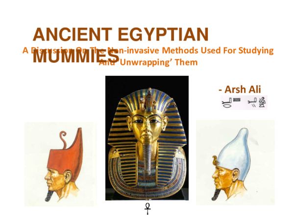 (PPT) A discussion on the non invasive methods used for UNWRAPPING MUMMIES