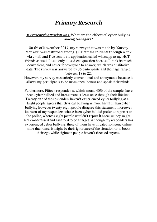 (DOC) Primary Research