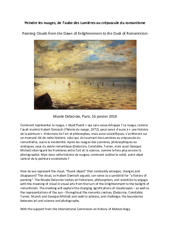 (PDF) Peindre les nuages, de l'aube des Lumières au crépuscule du ...