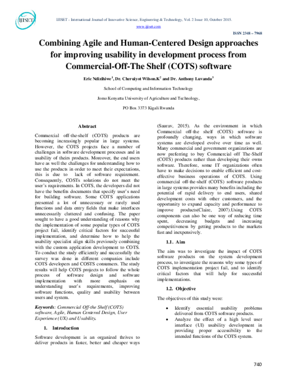 (PDF) Combining Agile and Human-Centered Design approaches for improving usability in ...