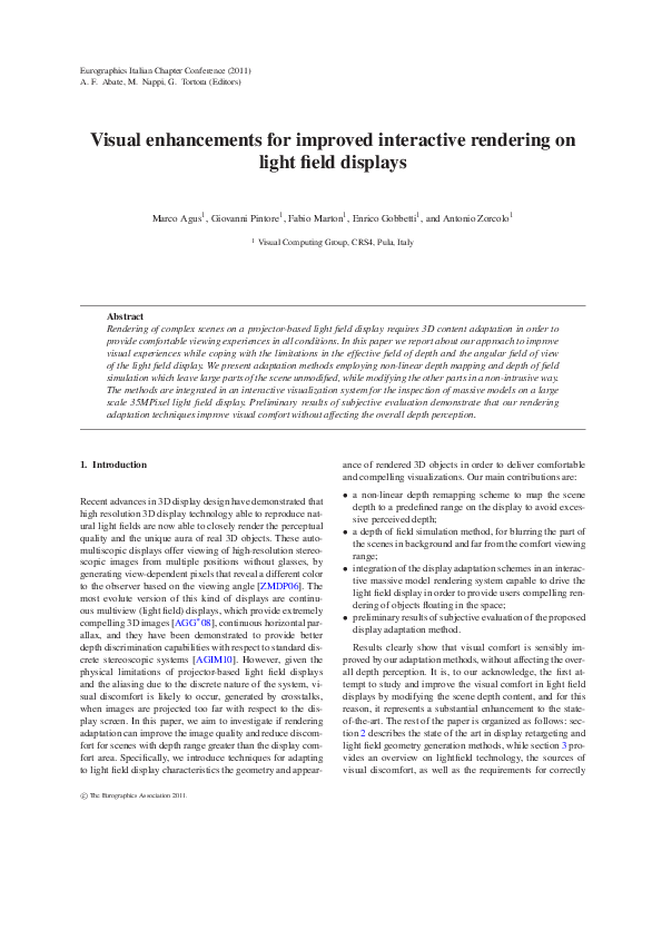 (PDF) Visual enhancements for improved interactive rendering on light ...