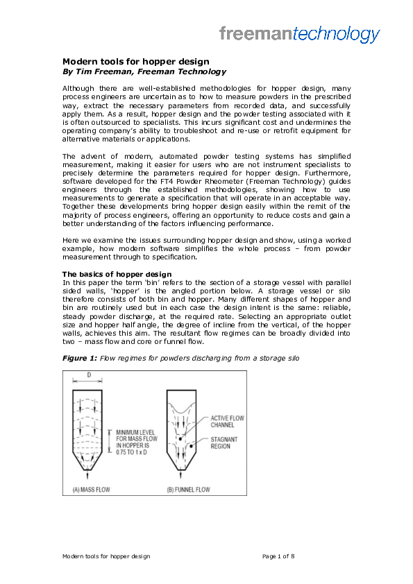 (PDF) Modern tools for hopper design Modern tools for hopper design