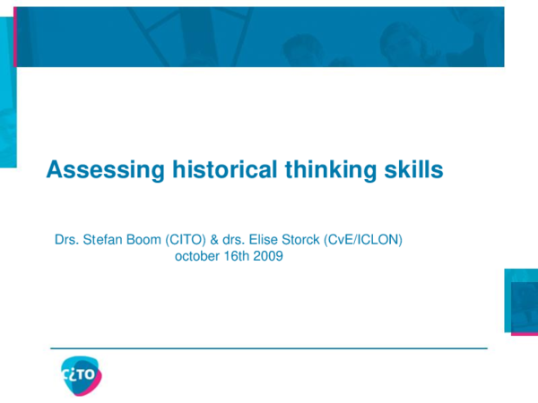 (PPT) Assessing historical thinking skills