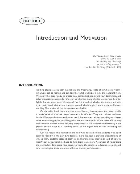 (PDF) Introduction and Motivation