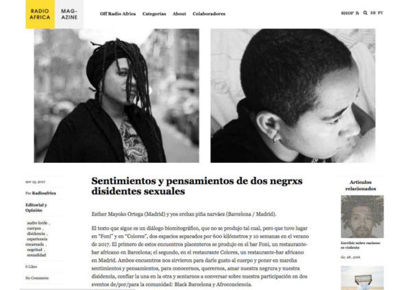 (PDF) Sentimientos y pensamientos de dos negrxs disidentes sexuales ...