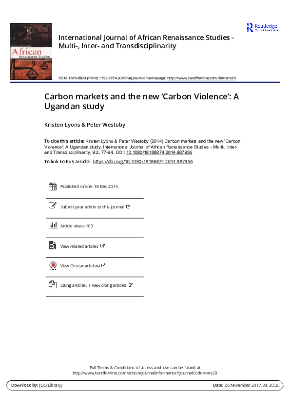 (PDF) International Journal of African Renaissance Studies - Multi ...