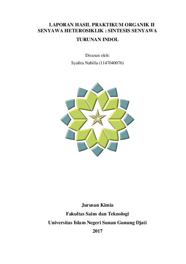 (DOC) LAPORAN HASIL PRAKTIKUM ORGANIK II SENYAWA HETEROSIKLIK ...