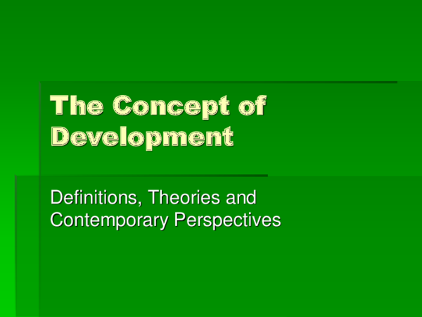 (PPT) Concept of Development