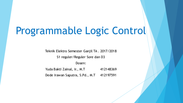 (PDF) Programmable Logic Control