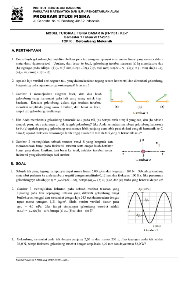 (PDF) Modul Tutorial 7 FIDAS PROGRAM STUDI FISIKA