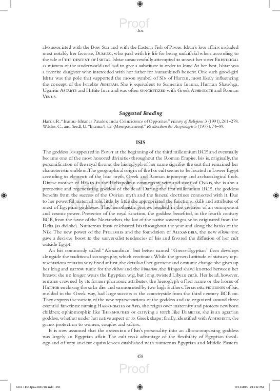 (PDF) Laurent Bricault, art. Isis, in E. M. Orlin (ed.), The Routledge ...
